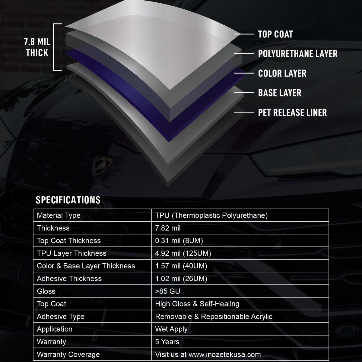 Dynamic PPF - Liquid Metallic Star Silver (Satin) – Inozetek USA